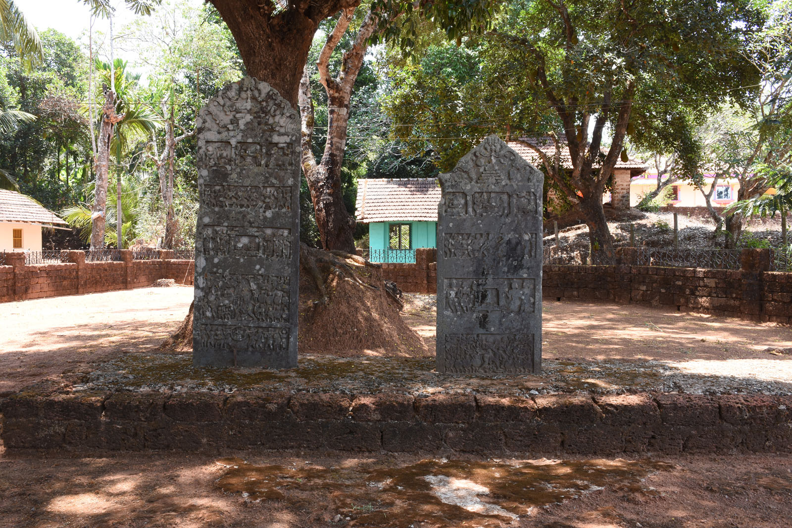Carved stones near the temple of the Gram deva - ARCHAEOLOGICAL SURVEY ...